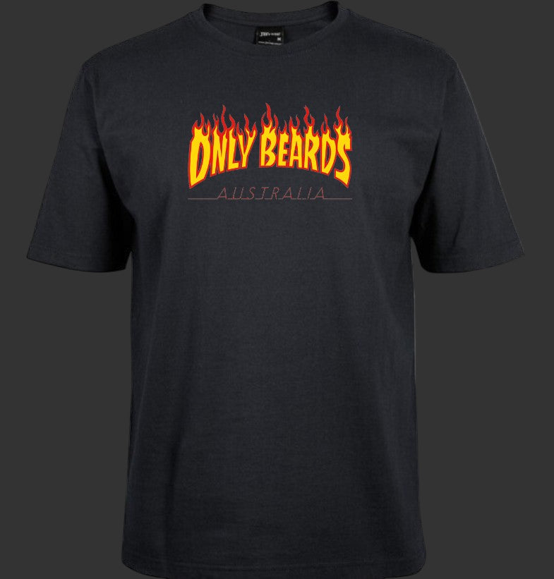 Only Beards - Flame (tee) – Only Beards Designs